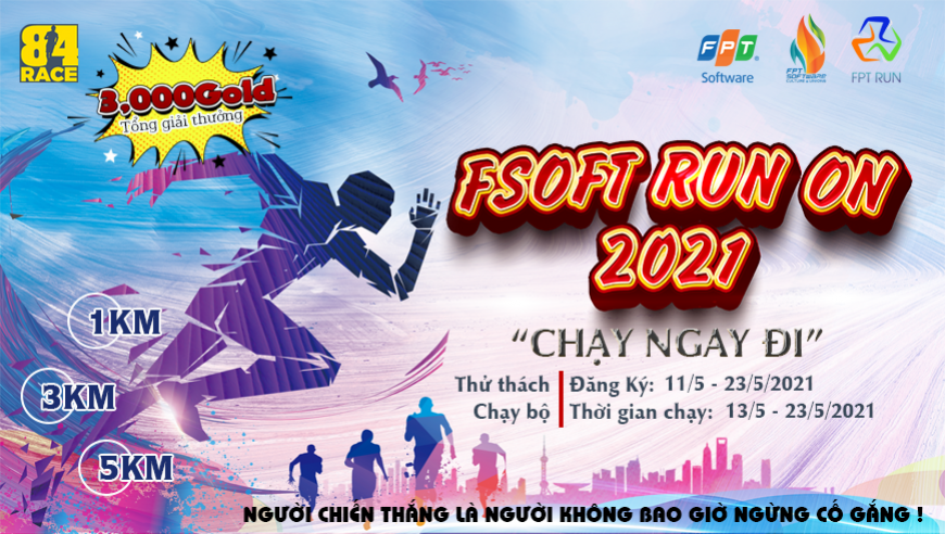 FSOFT RUN ON 2021 - 84RACE - Giải chạy trực tuyến
